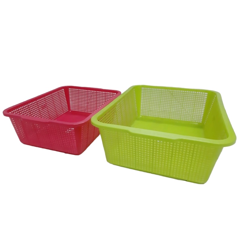 BESTWARE Rectangular Plastic Colander Basket / Hamper Basket / Bakul ...