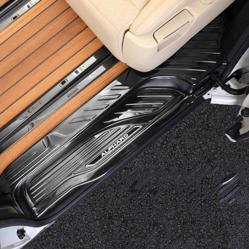 Alphard vellfire VIP side step aluminium chrome side sill door step LED ...