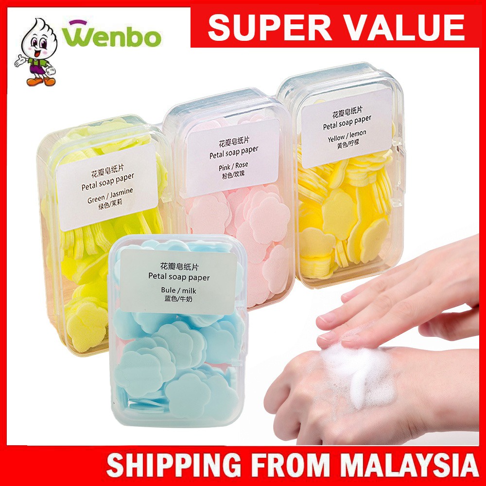 Wenbo Travel Disposable Soap Box Flower Hand Soap Paper Portable Hand ... Wenbo Travel Disposable Soap Box Flower Hand Soap Paper Portable Hand ...