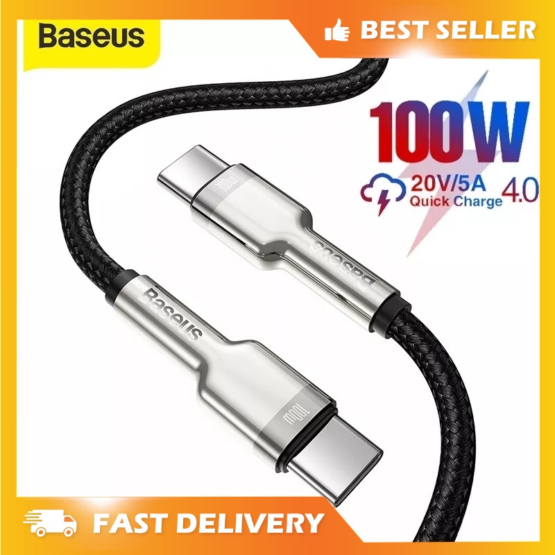 Baseus Original PD 100W QC 4.0 Cafule Series Metal Type C to Type C ...
