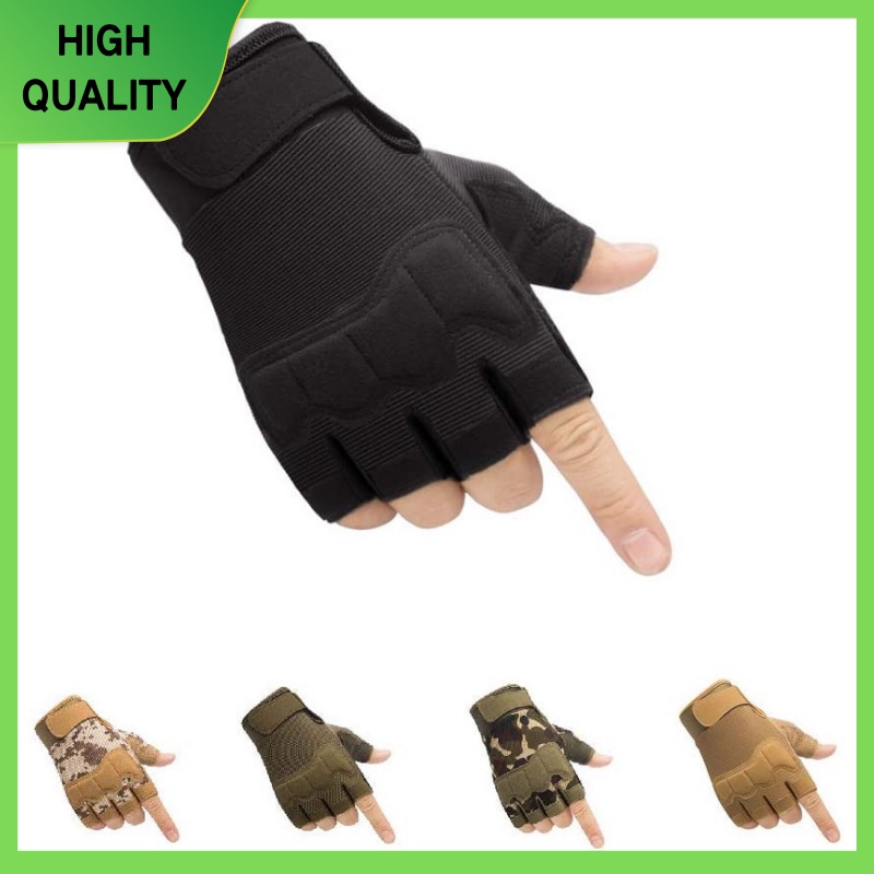 Half Finger Tactical Gloves Breathable Lightweight Outdoor Military ...