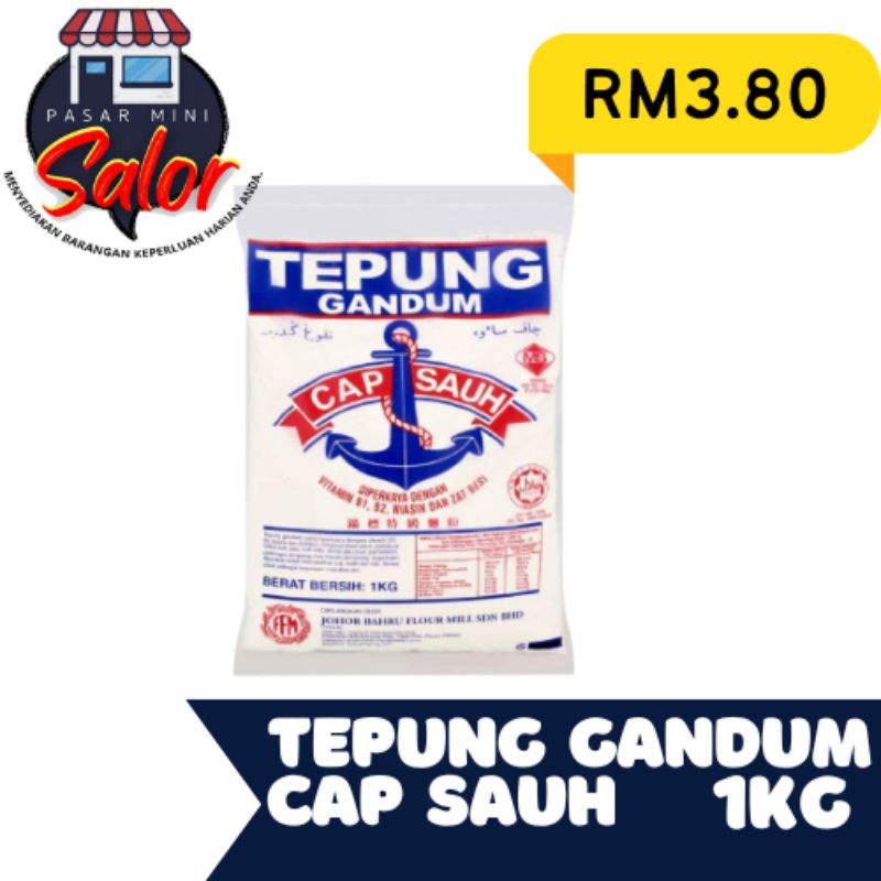 TEPUNG GANDUM CAP SAUH 1KG | Shopee Malaysia