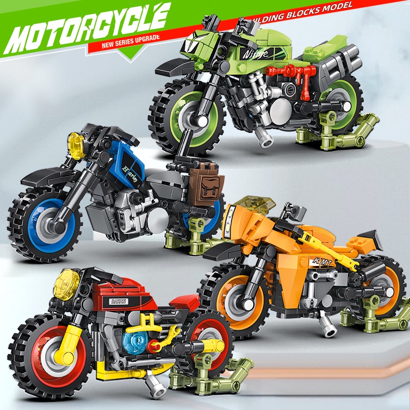 Motorcycle Building Blocks Toys Compatible with Lego Bricks,DIY ...