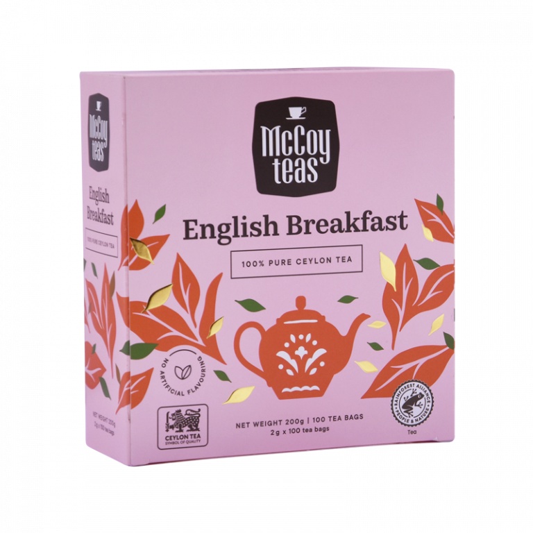 [BUNDLE DEAL with CSR Sugar Sticks/Tubes] McCoy Teas English Breakfast 100% Pure Ceylon Tea 100 ...