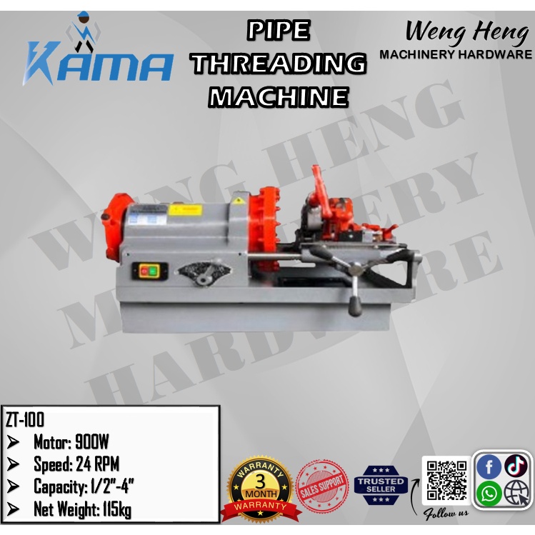 KAMA 1/2"~4" PIPE THREADING MACHINE - MODEL ZT-100 | Shopee Malaysia