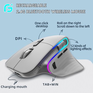 Jomaa 10000dpi Wireless Gaming Mouse 2.4G Bluetooth Rechargeable ...