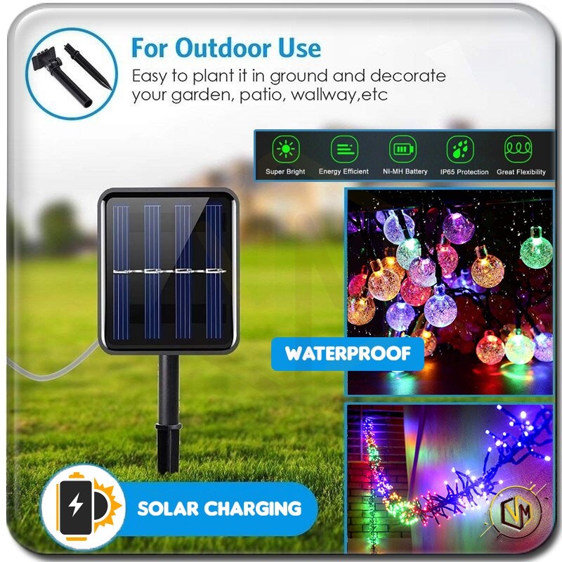 Lampu Raya Solar firework Waterproof Kelip fairy String Light Twinkle ...