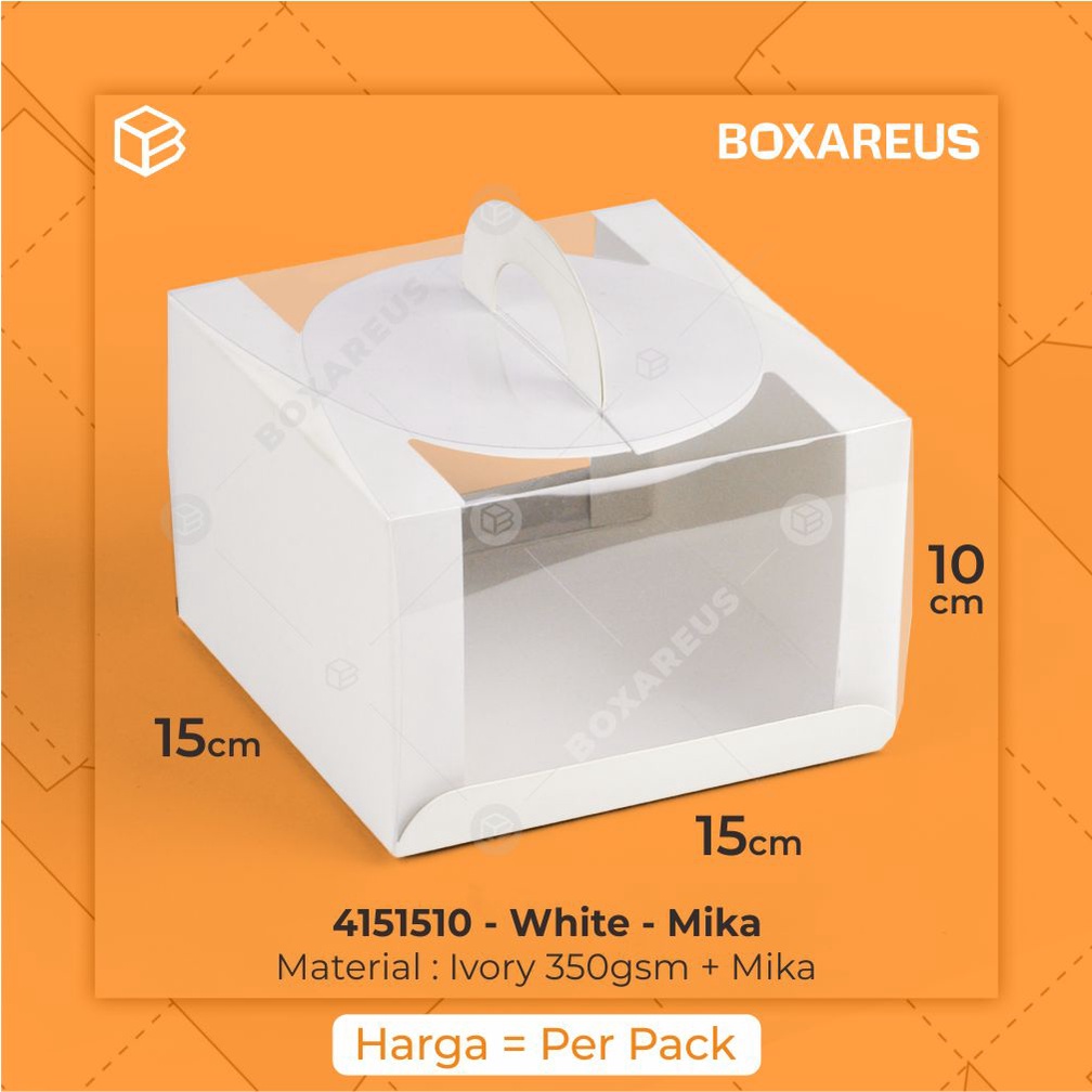 Gable Mika Cake Box Mini Cake Packaging | 4151510 WHITE (20pc) | Shopee ...