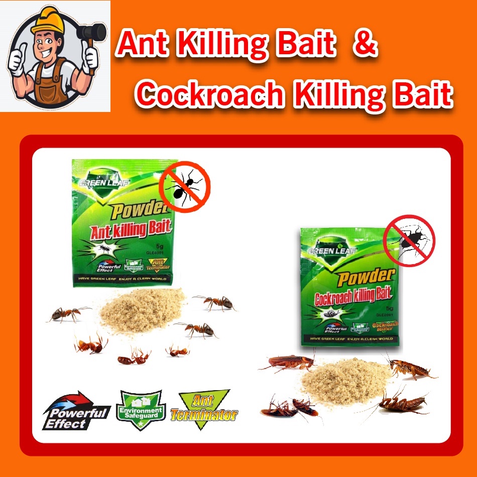 (5G PER PACK) EDGE LEAF/ GREEN LEAF POWDER ANT KILLER /COCKROACH KILLER ...