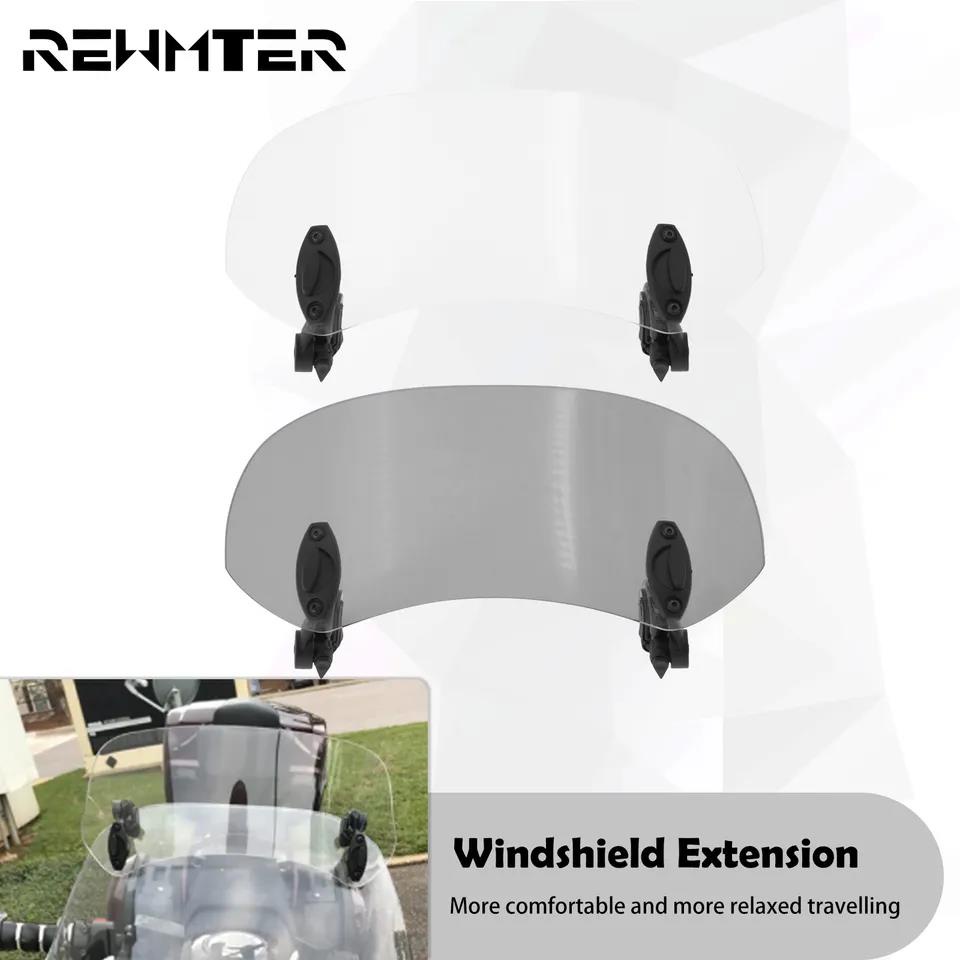 Universal Motorcycle Windshield Extension Adjustable Spoiler Clamp-On ...