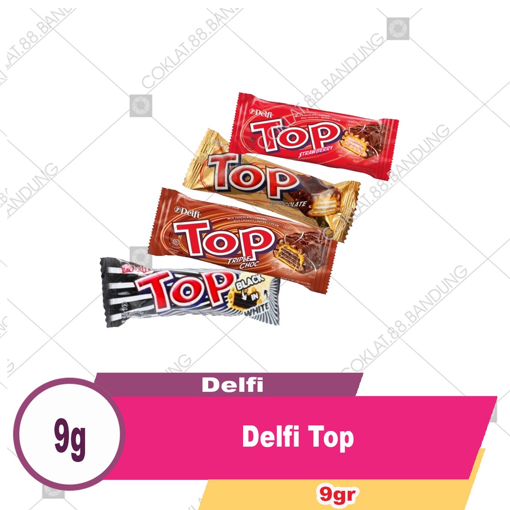 Delfi TOP WAFER CHOCOLATE 9GR, CHOCOLATE DELFI TOP BLACK WHITE TRIPLE ...