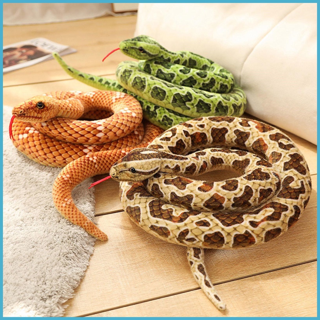 Big Snake Stuffy 78.7in Snake Puppet Soft Large Plush Toy Cushion ...