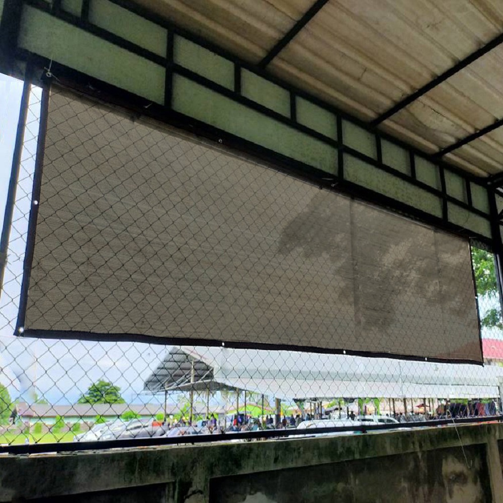 Brown Color Privacy Screen Fence Sun Shade Mesh Fence Canopy Awning ...