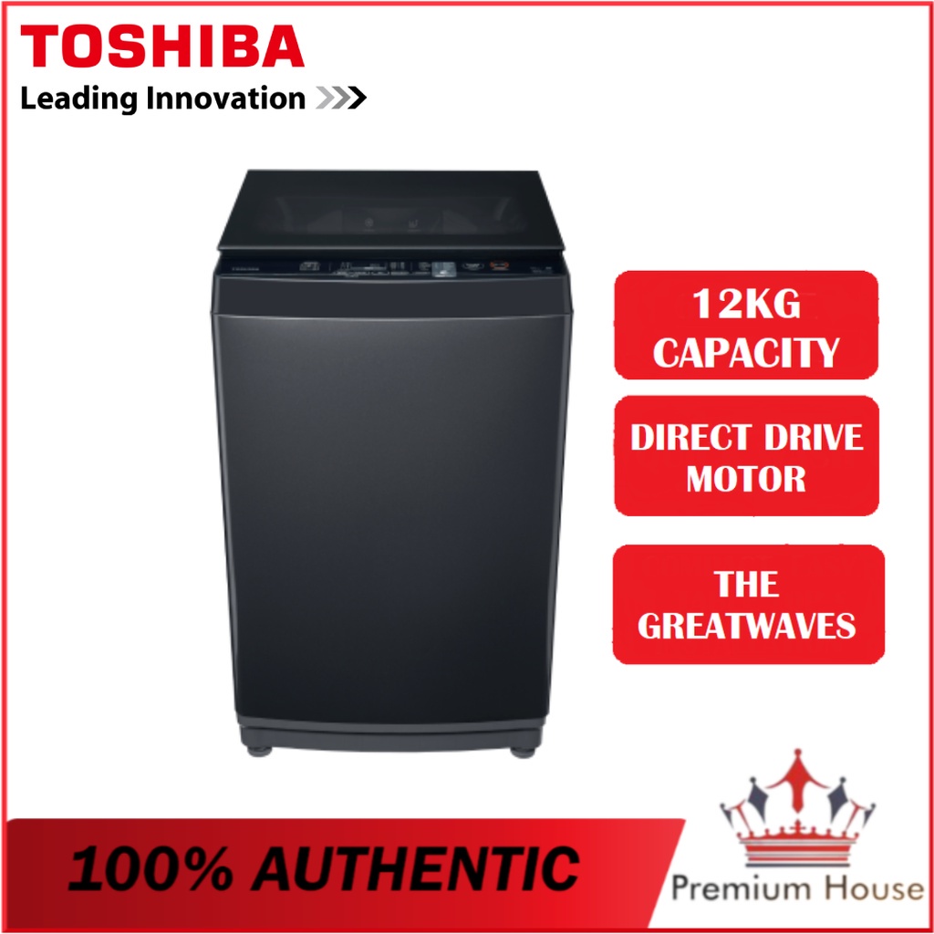 Toshiba Washing Machine (12KG) DDM Inverter THE GREATWAVES™ Top Load ...