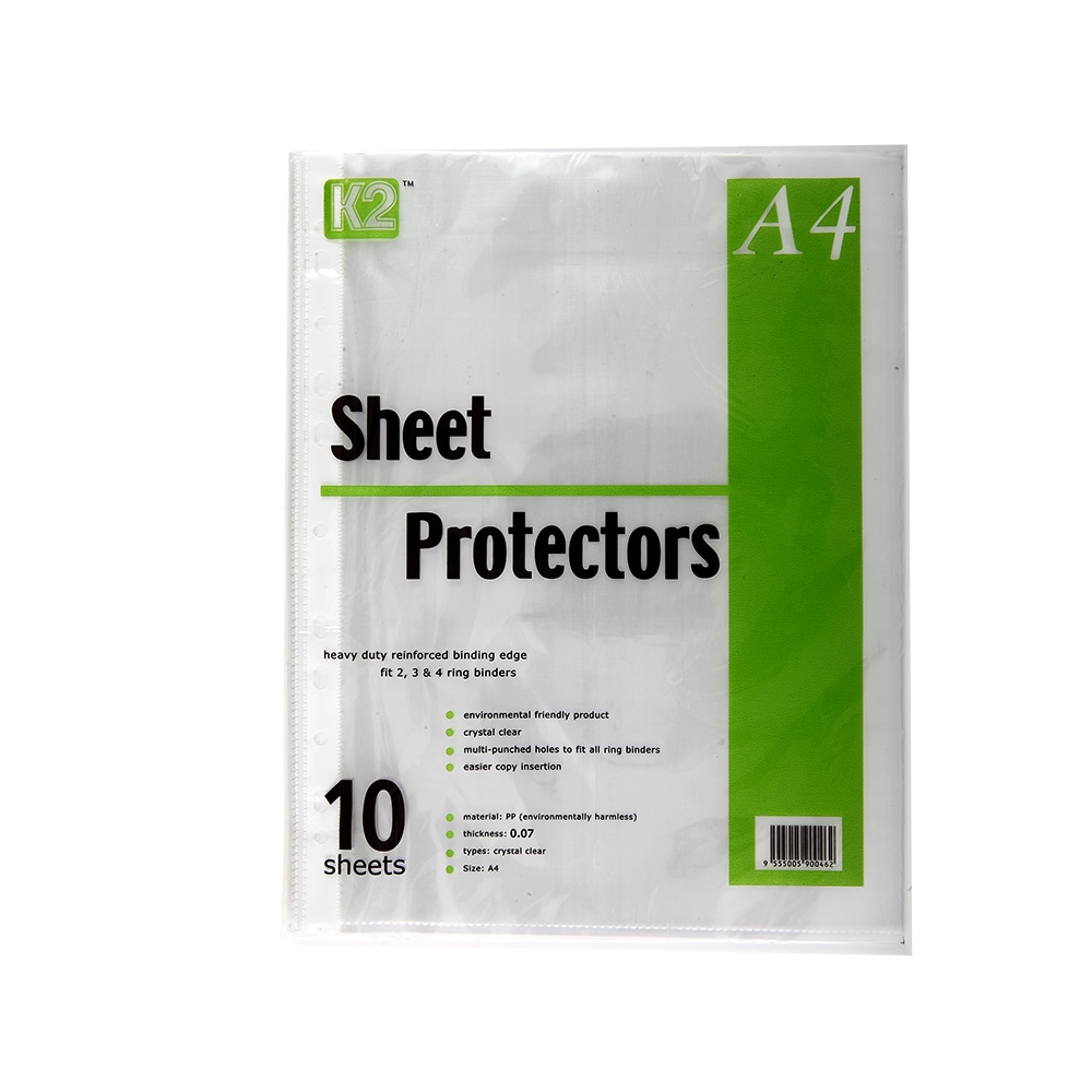 K2 Sheet Protector Refill Clear A4/10's 0.07mm | Shopee Malaysia