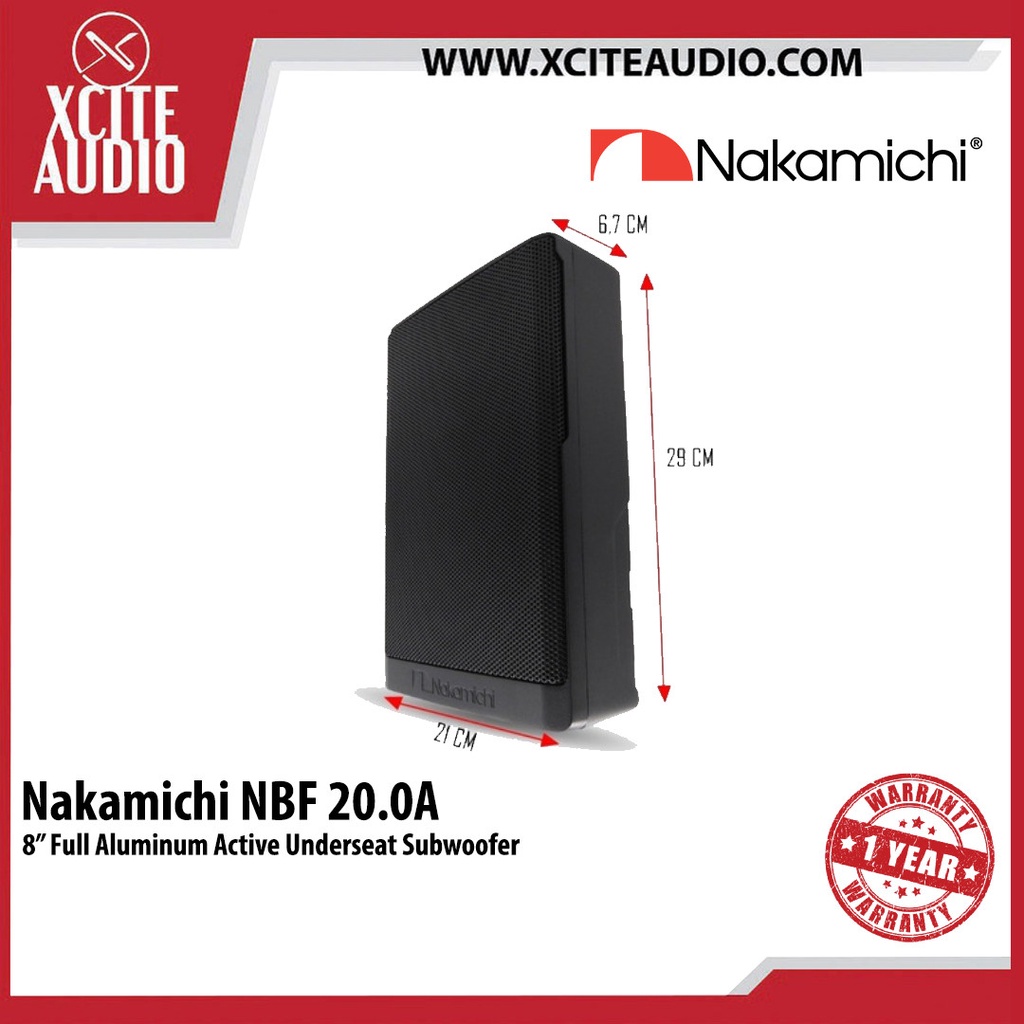Nakamichi NBF20.0A 8" Full Aluminum Active Underseat Subwoofer | Shopee Malaysia