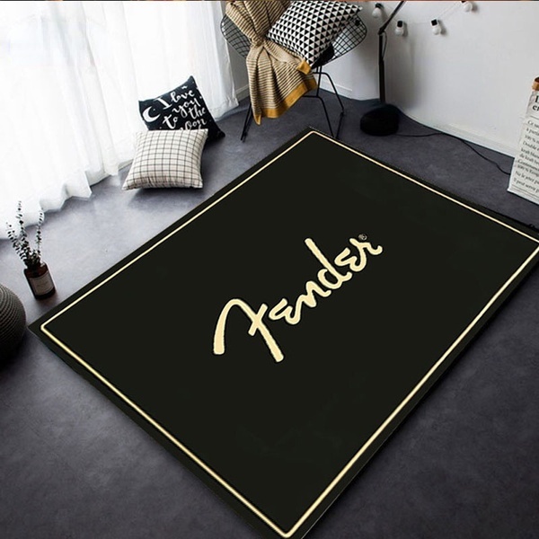Fender Gibson Music Rug for living Room Drum kit Guitar Carpet Large ...