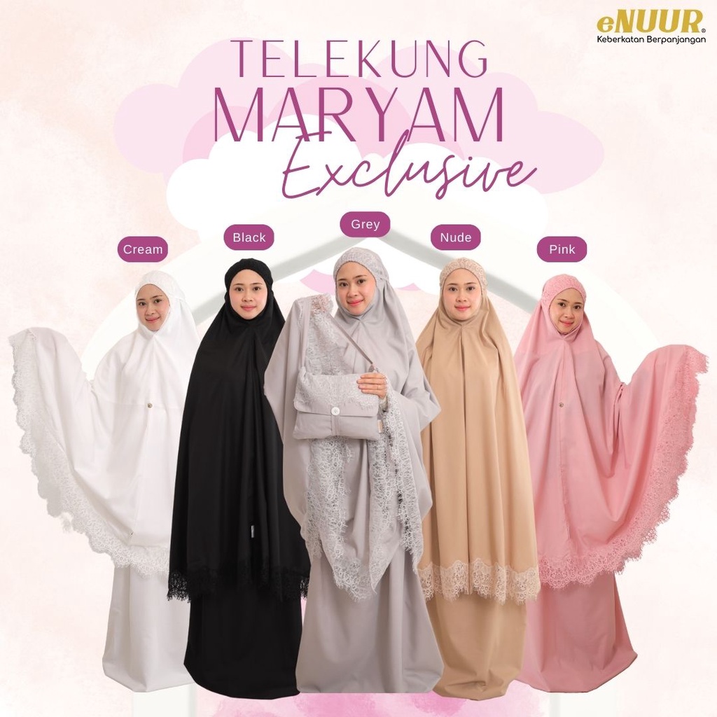 Telekung Maryam Exclusive [Soft Premium Cotton] - Prayer Attire ...
