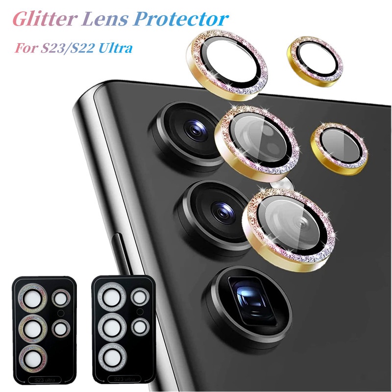 Diamond Glitter Phone Camera Lens Protector for Samsung Galaxy S24 S23 ...