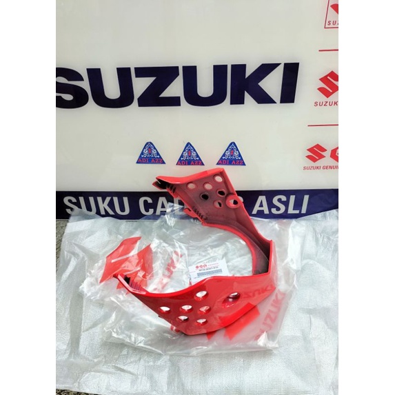 MESIN MERAH Under cowling lower wing engine protector silver blue macho ...