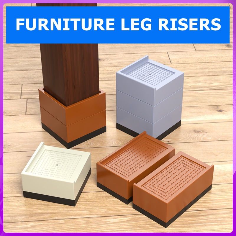 /ddshop/ [Black & Gray] Heavy Duty Furniture Leg Risers for Bed Sofa ...
