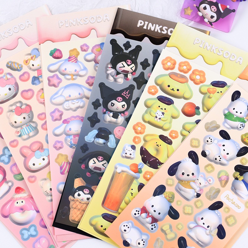Sanrio Pacha Dog Sticker Cuckoo Sticker Cartoon DIY Handbook Photocard ...