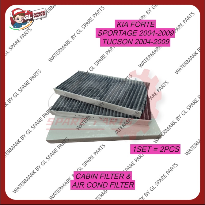 KIA FORTE SPORTAGE 2004-2009 TUCSON 2004-2009 CABIN FILTER / AIRCOND ...