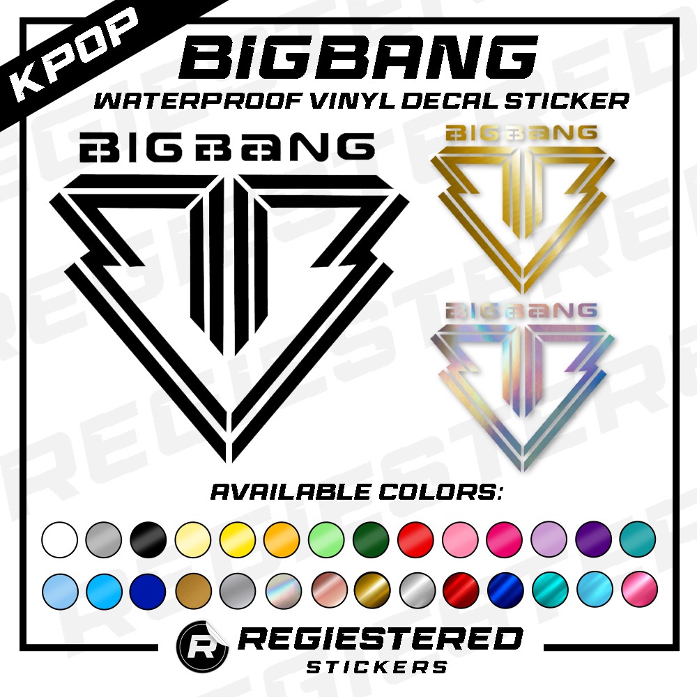 KPOP BIGBANG Big Bang Logo Vinyl Decal Sticker Waterproof | Shopee Malaysia