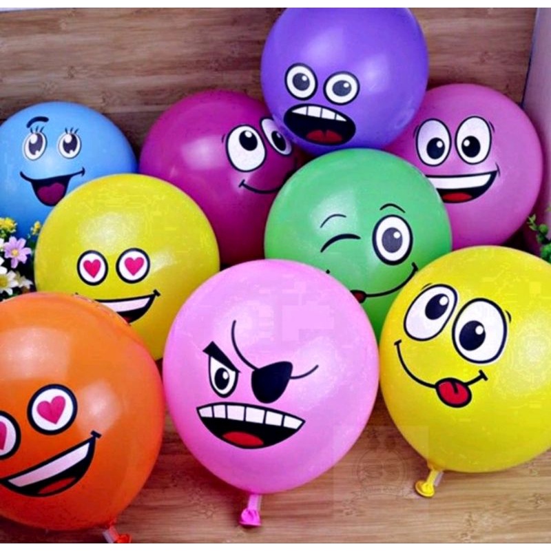 Emoji Balloons Emoticon Balloons Emoticon Smile Balloons Love Latex ...