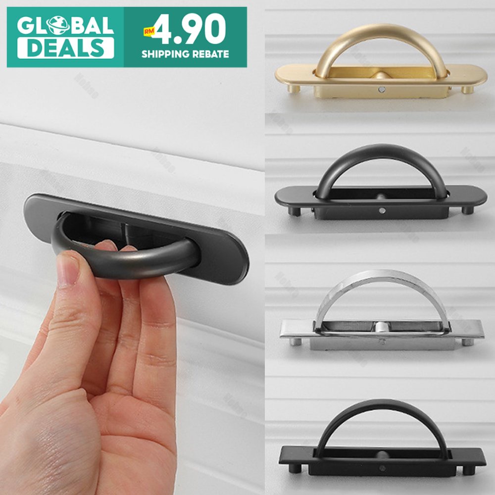 Nobao Swivel Recessed Handle Wardrobe Invisible Handle Drawer Pull ...