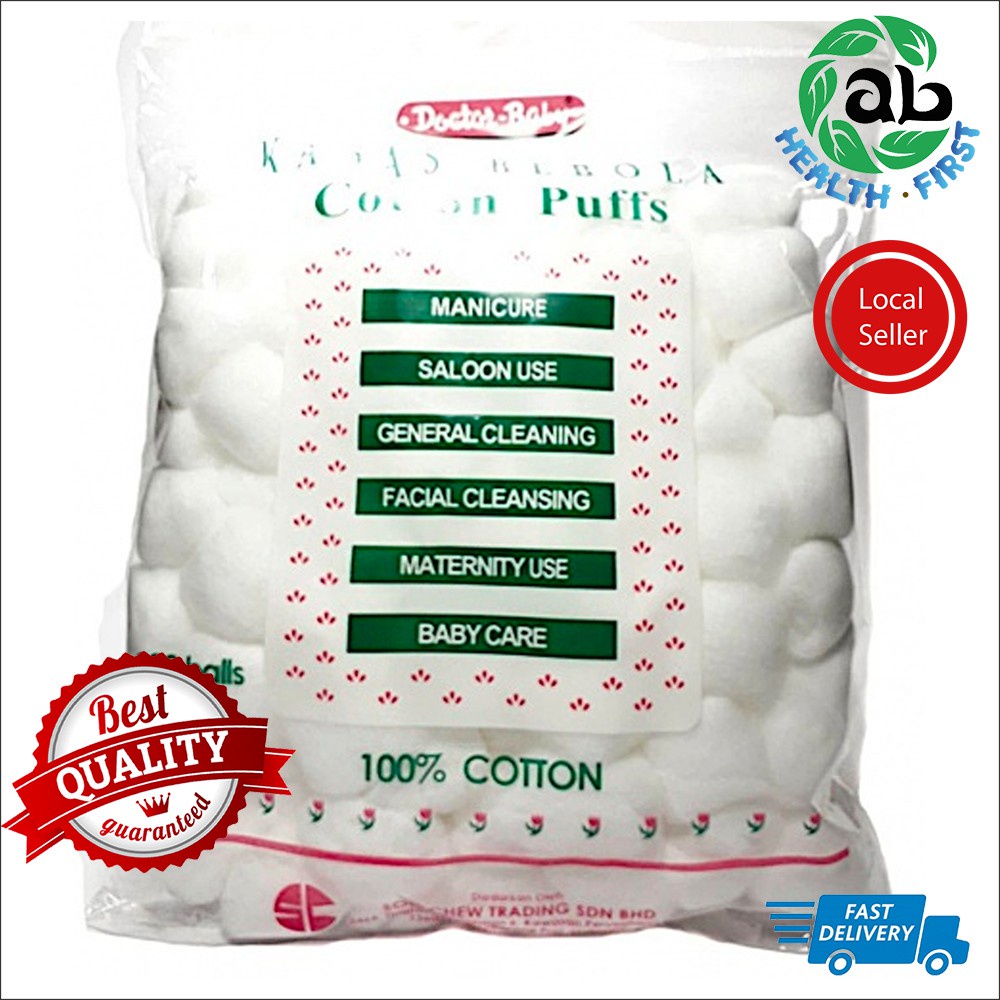 Doctor Baby Facial puffs Cotton ball kapas bulat 100 pcs | Shopee Malaysia