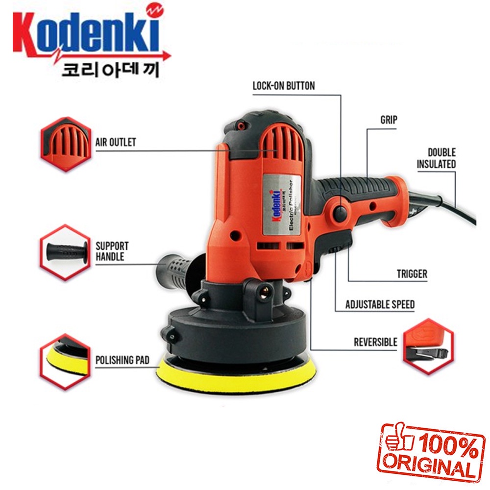 MESIN Kodenki Polishing Machine 5 Inch Variable Speed Electric Polisher ...