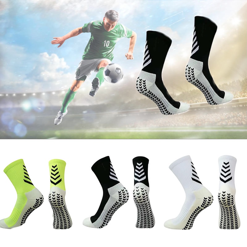 ((Ready Stock) World Cup Pro Football Socks Towel Bottom Silicone Anti ...