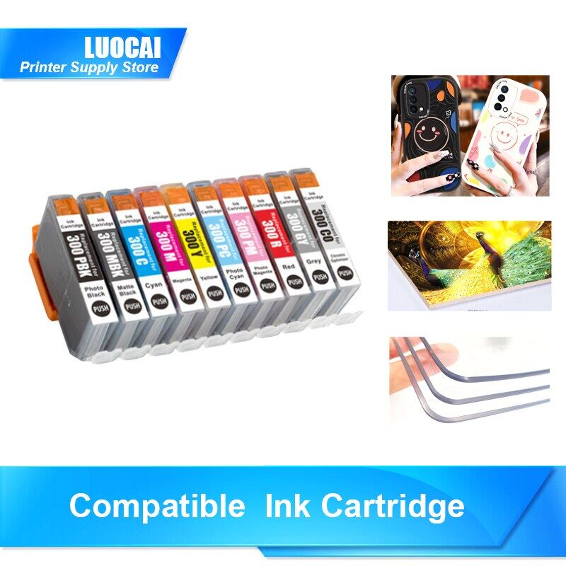 10C PFI300 PFI-300 PFI 300 Premium Compatible Color Inkjet Ink ...