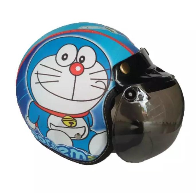 Children's Helmet Retro Bogoan Glass model Doraemon Character Ages 2-6 ...