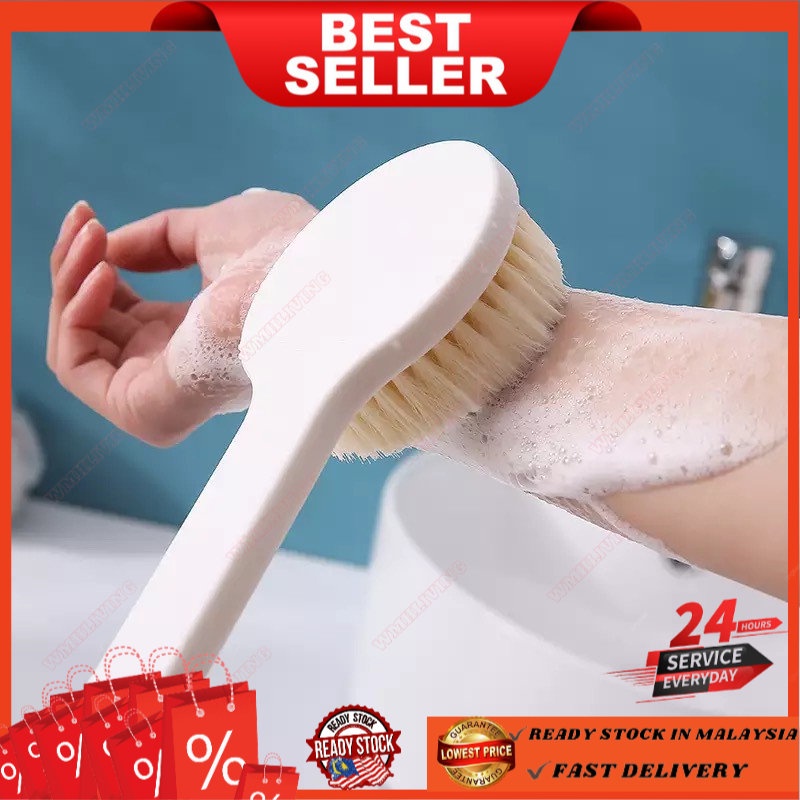 🔥READY STOCK🔥Muji Realeos Long Handle Bath Shower Brush Back Scrubber ...