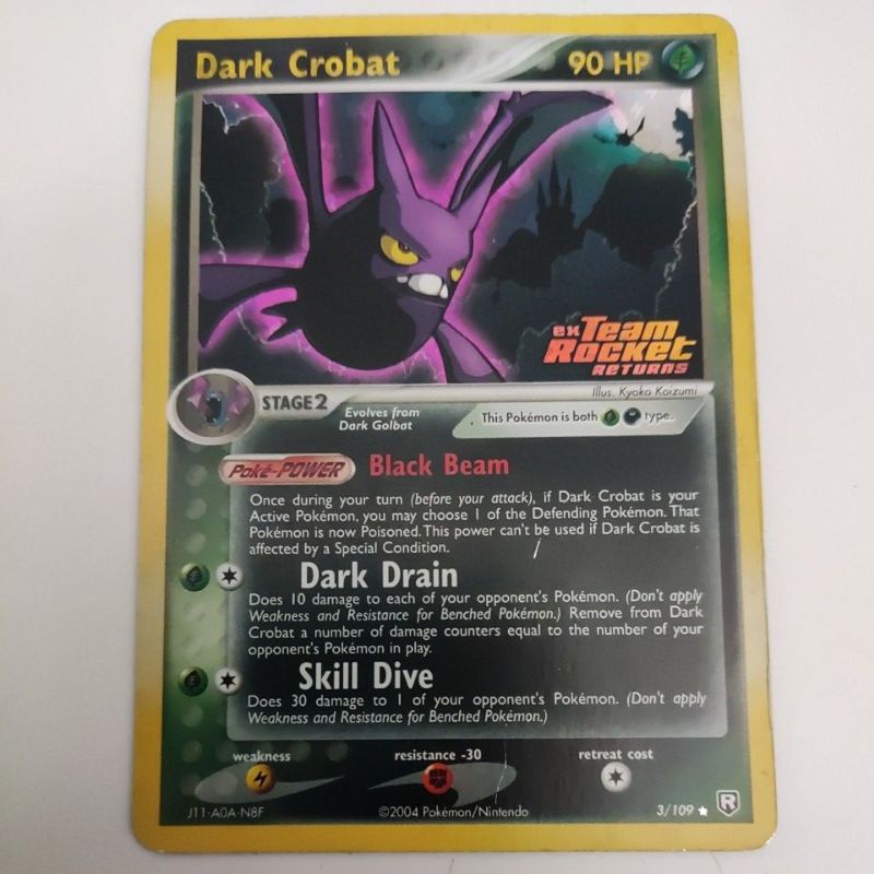 Dark Crobat (holo rare reverse holo) Ex Team Rocket Returns Reverse ...