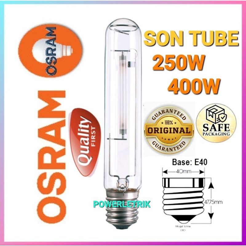 OSRAM 250W / 400W SODIUM TUBE / GENUINE OSRAM 250W/400W TUBULAR SON -T ...