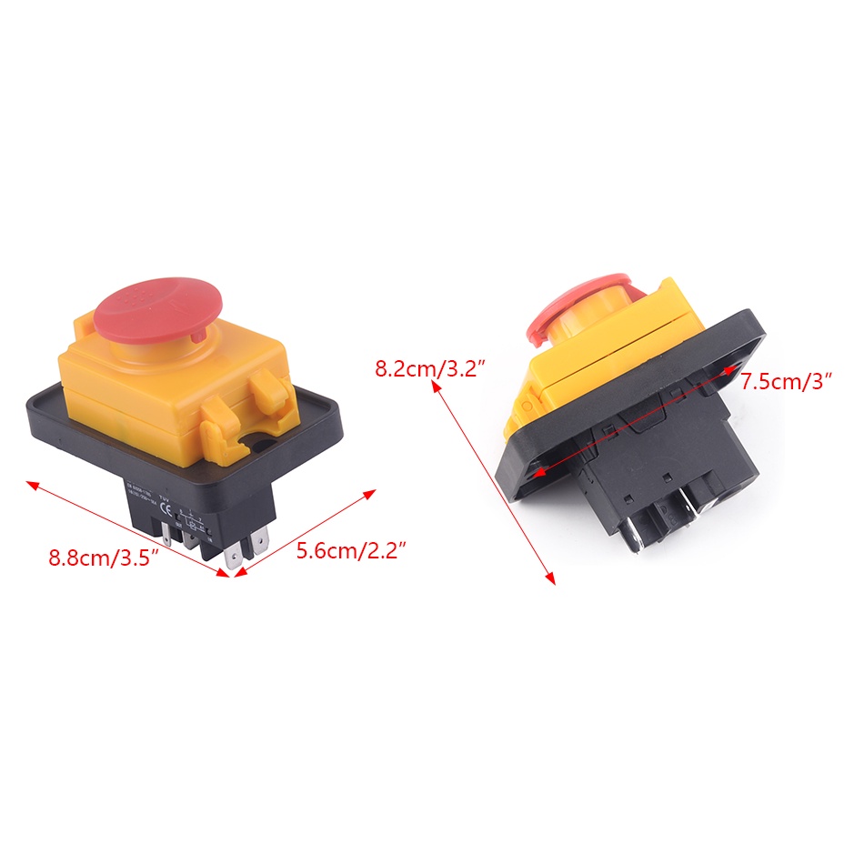 AC250V 15A NVR Cut Off Emergency Stop Electrical Saftey Switch DZ-6-2 ...