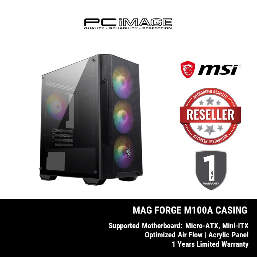 MSI MAG FORGE M100A M-ATX GAMING CASING | Shopee Malaysia