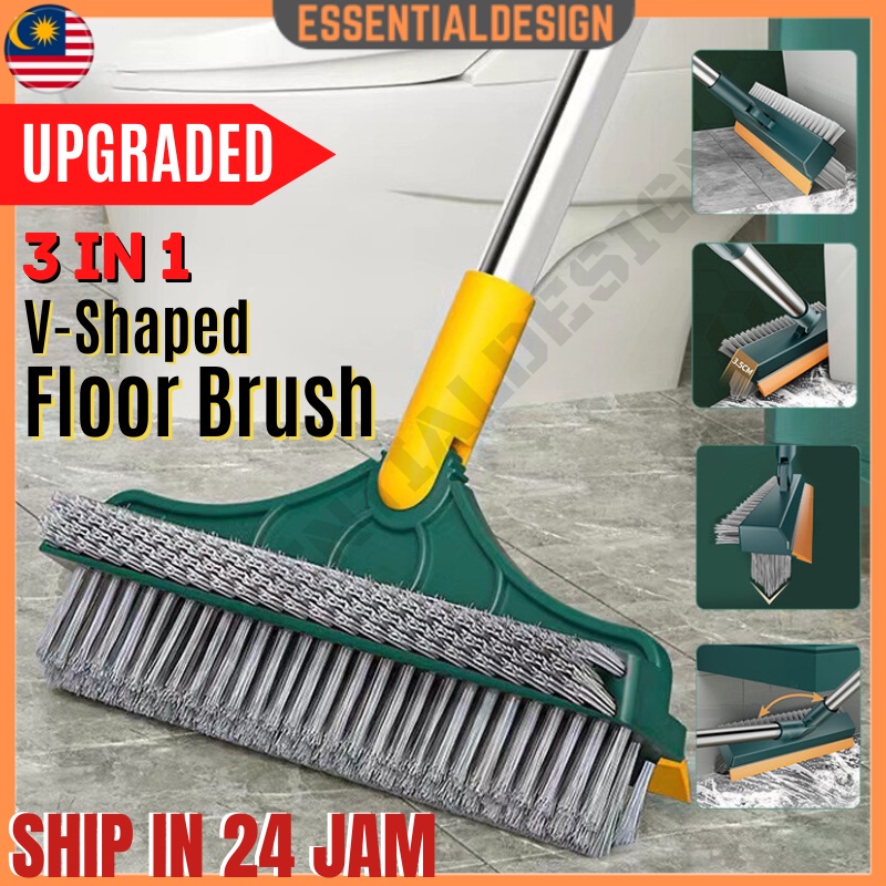 3In1 V-Shaped Magic Broom Berus Penyapu Lantai Floor Brush Scrubber Gap ...