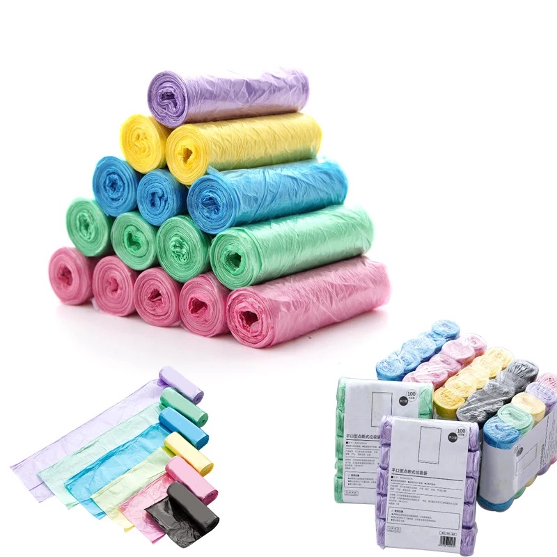 5 Rolls (+/-15PCS PER ROLL) Garbage Dustbin Rubbish Plastic Bag Random ...