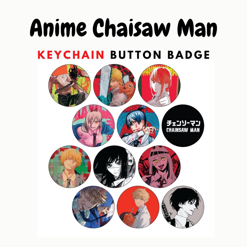 Anime Chainsaw Man KEYCHAIN Button badge Collection 58mm | Shopee Malaysia