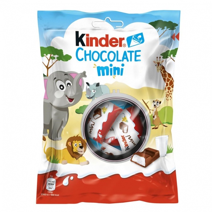 Kinder Chocolate Mini 120g Fine Milk Schokolade with Milky Filling ...