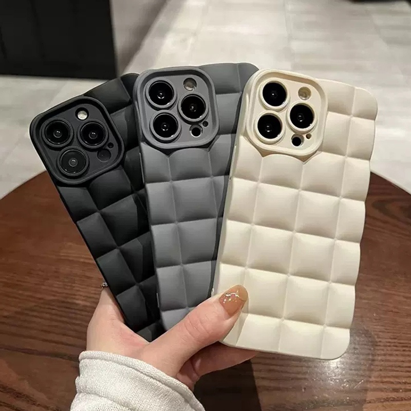 Simple Candy Color Phone Case Compatible for iPhone 12 11 Pro Max Cubic ...
