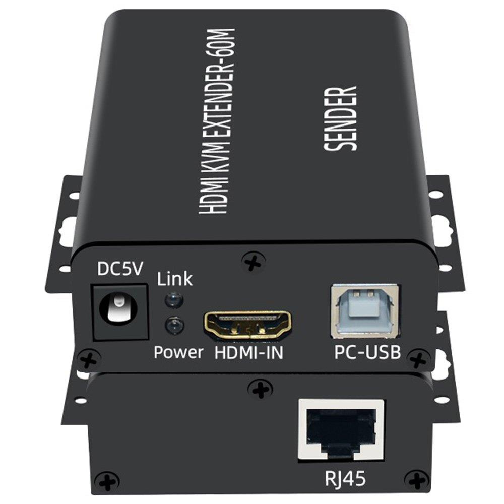 HDMI KVM extender 60M Support USB Mouse Keyboard Over cat5/6 ethernet ...