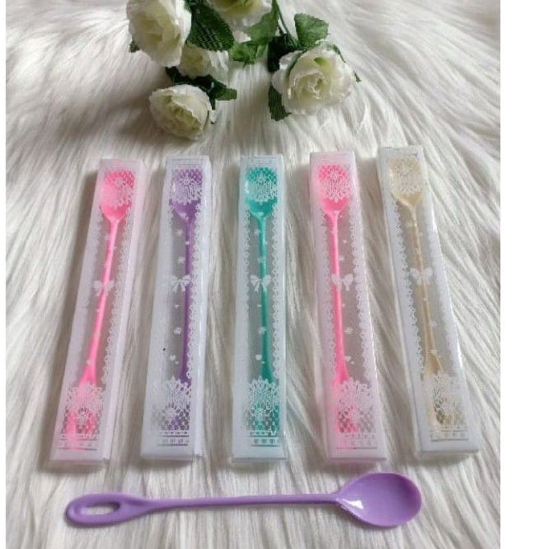 (Contains 50 pcs) Mica Packaged Juice Spoon Souvenir | Shopee Malaysia