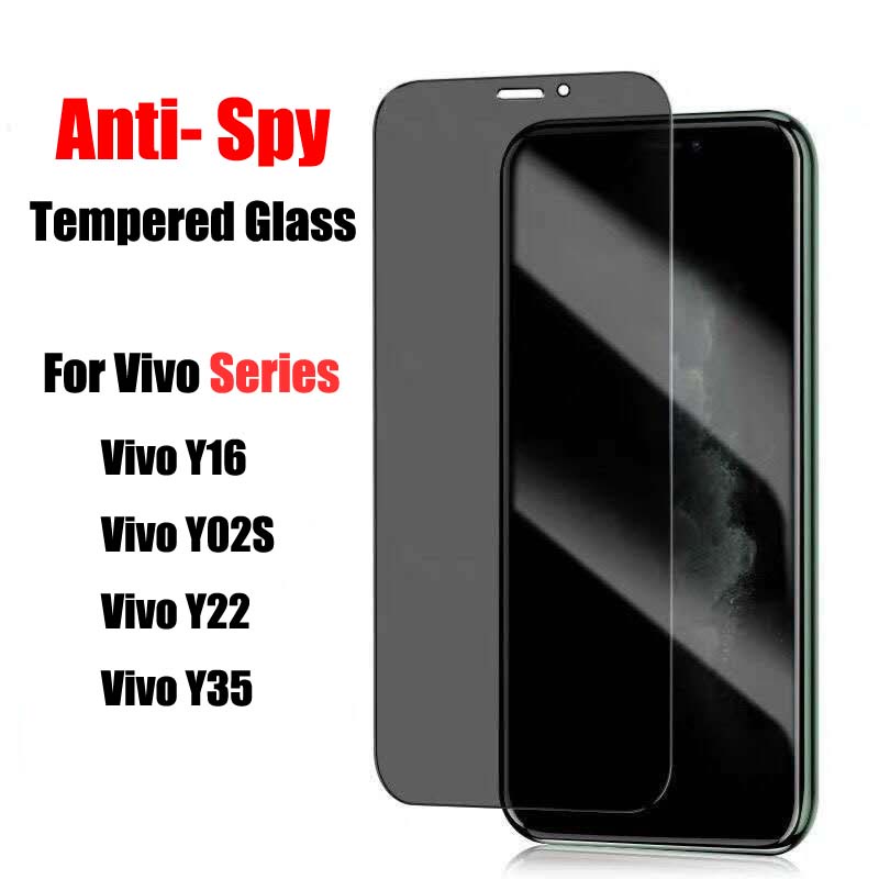 Anti-Spy Privacy Tempered Glass Vivo Y20 Y11 Y15 Y16 Y36 5G Y17S Y12S Y35 V20 SE Y12 Y02T Y02S ...