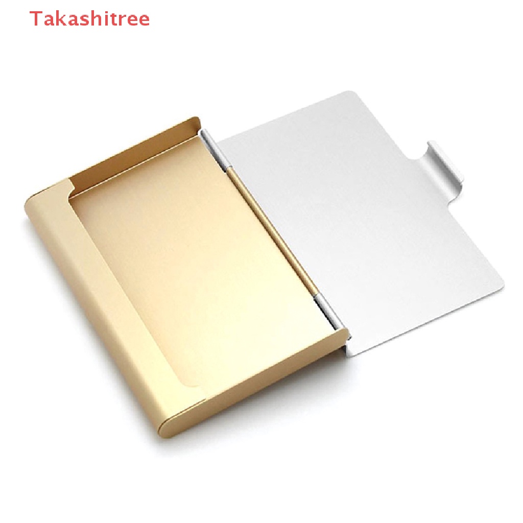 (Takashitree) Creative Business Card Case Aluminum Alloy Card Holder ...