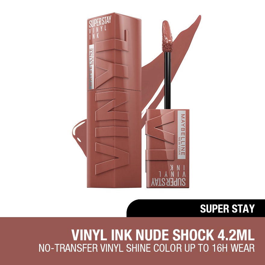MAYBELLINE Super Stay Vinyl Ink Nude Shock 120 Punchy | Shopee Malaysia